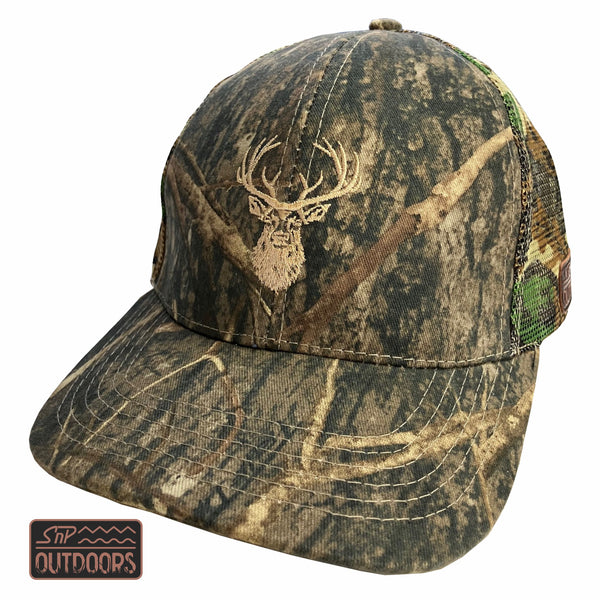 SnP Outdoors True Timber Camo Trucker Cap - Stag Embroidery – Stitch n ...